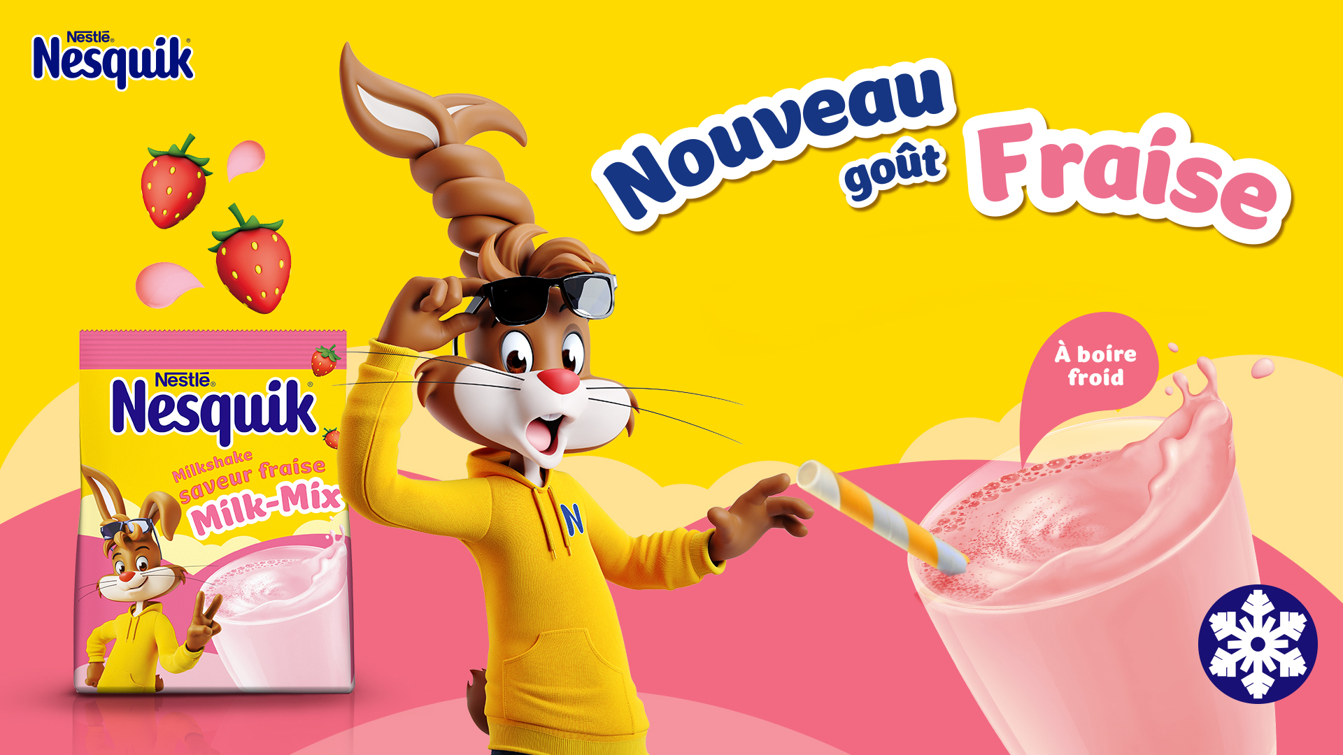 NESQUIK® Goût Fraise : trop fun et trop bon | Nestlé France